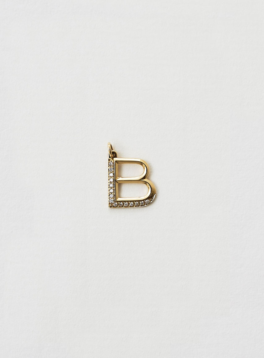 Mini Diamond Letter B Gold – BLUE BILLIE
